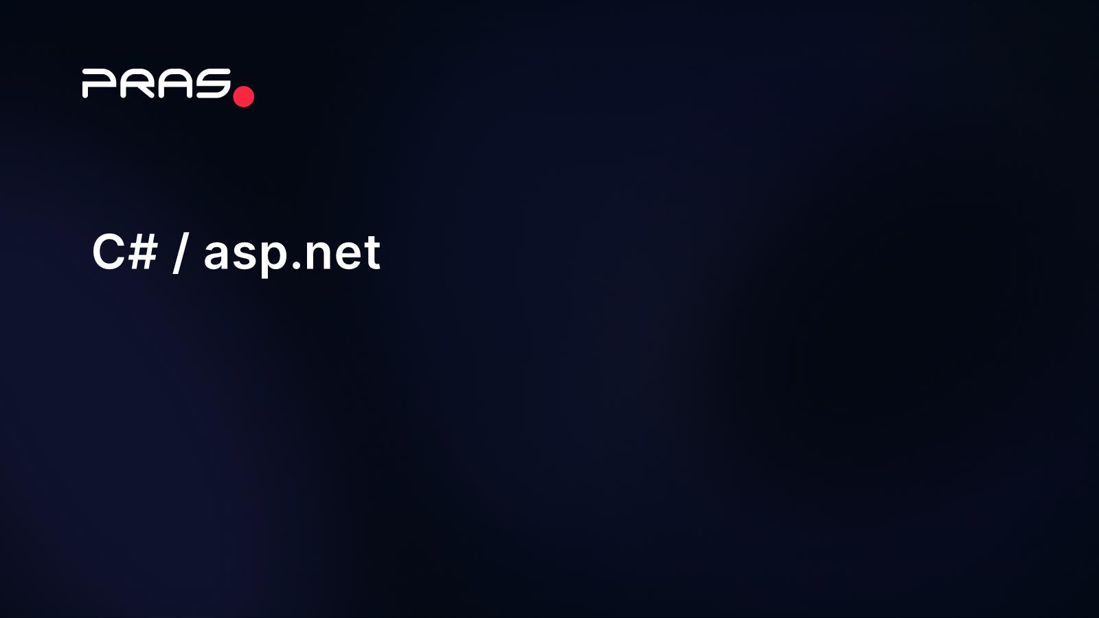 ASP.NET Core Development | PRAS